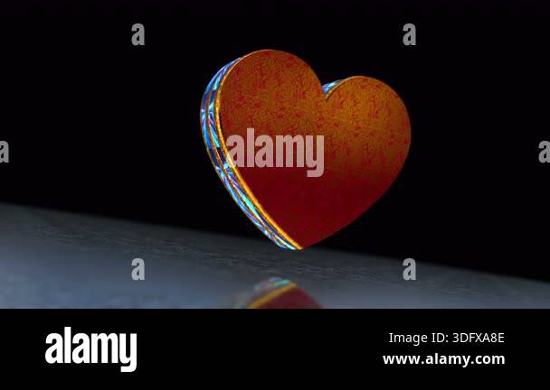 Heart love symbol 3d spectacular abstract concept animation Stock Video ...