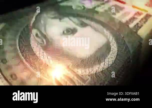 Paraguay guarani Paraguayan money counting. 100000 PYG banknotes. Fast ...