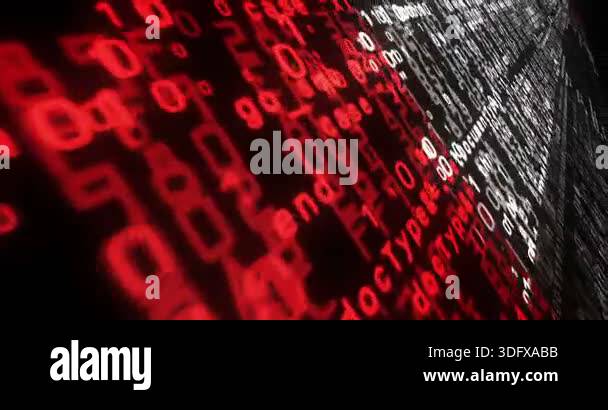 United Arab Emirates flag 3d code. UAE banner cyber security attack and ...