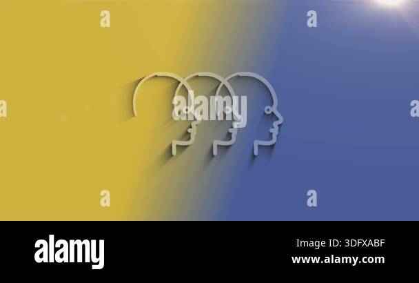 Artificial intelligence head ai symbol with natural shadow. Cyber ...