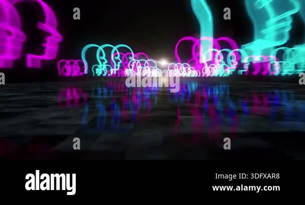 Artificial intelligence head ai symbol abstract cyber concept. Digital ...