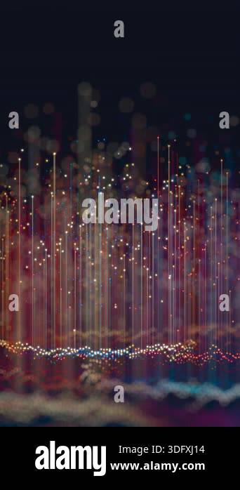 Abstract 3D big data plot visualization. Futuristic infographics ...