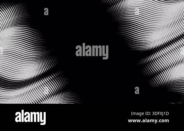 Abstract wavy halftone fluid motion background with place for text in ...
