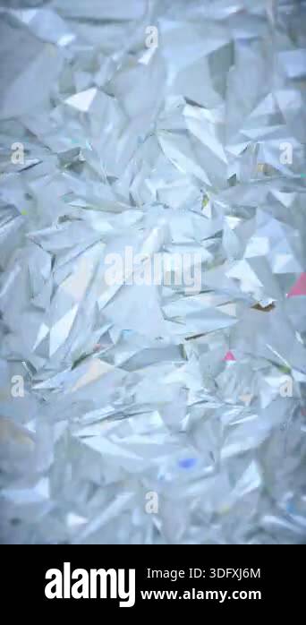 White and light blue shapes combine into a shiny, geometric design ...