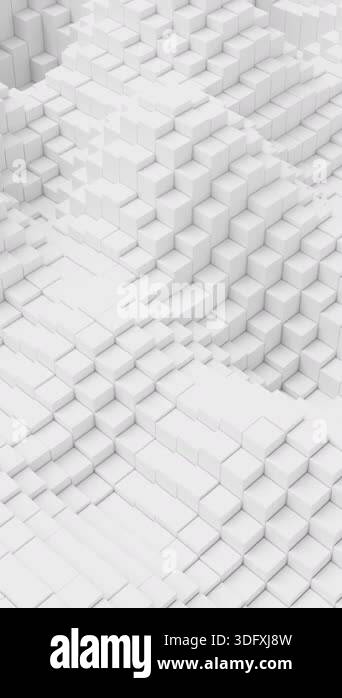Ripples on grid of white blocks abstract background. Loop of waves of ...