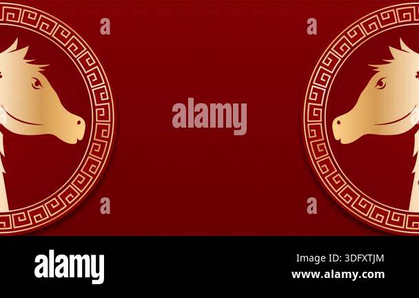 Year of the horse background for Chinese new year 2026 Stock Video ...