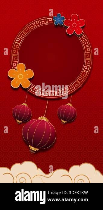 Elegant Lunar New Year animated background, Happy Chinese new year 2026 ...