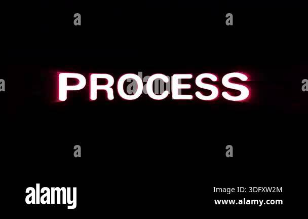 Concept Words Process, Colorful Boom Effect Typography Glowing Text ...