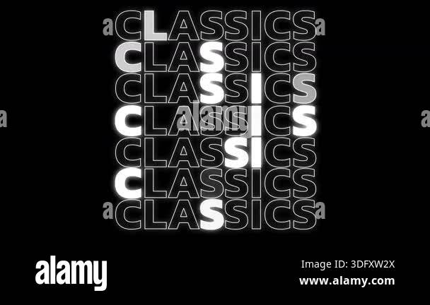 Concept Words Classics, Flicker Effect Typography Text Animation 4k ...