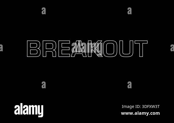 Concept Words Breakout, Reveal with Glowing Effect Kinetic Typography ...