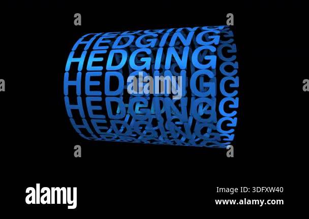 Concept Words Hedging, Sleek Rotating Cylinder 3D Typography Motion ...