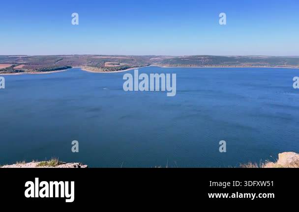 Gorgeous view of the mountain lake on a sunny day. High quality 4k ...