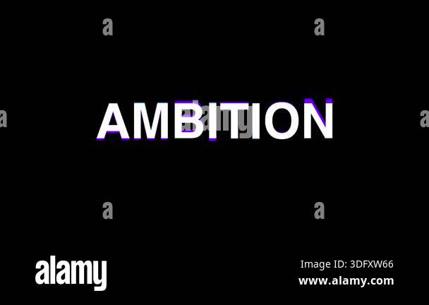 Concept Words Ambition, Smooth Bouncing Echo Effect Kinetic Typography ...