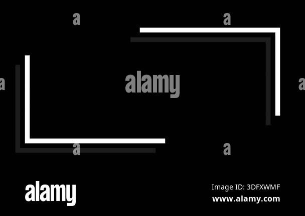 Looping animation of minimalist rectangle shapes creating copy space ...
