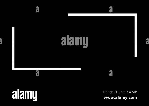 Clean minimalist white lines animation creating copy space for text on ...