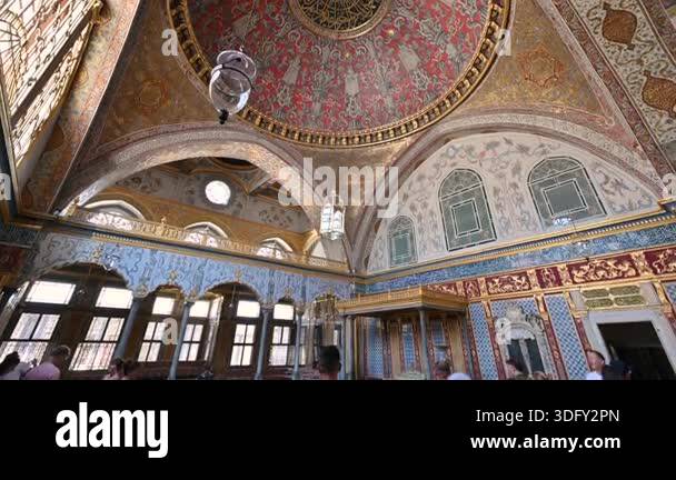 Istanbul, Turkey, August 1, 2025. Stunning topkapi palace imperial hall ...