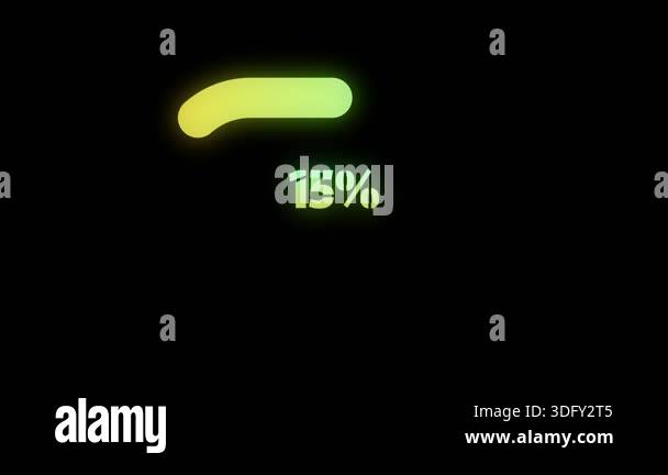 Neon toggle and loading animation with modern digital indicators Stock ...