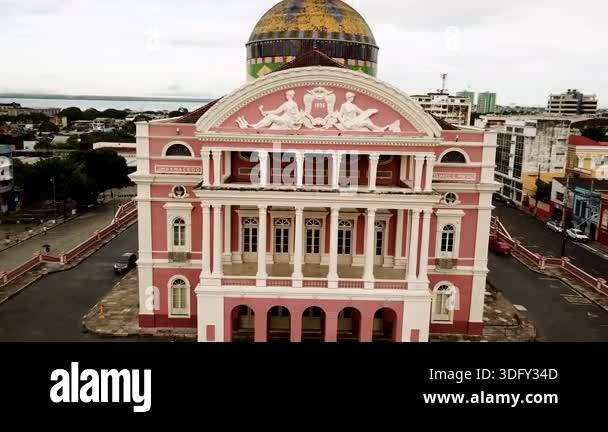 Amazonas Theater At Manaus Amazonas Brazil. Famous Building Tower ...