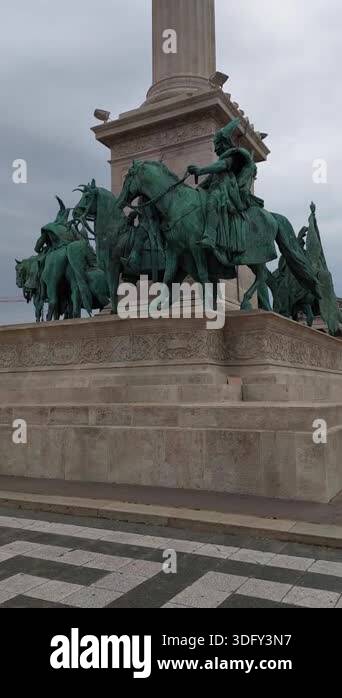 Heroes Square Budapest. Famous Landmark City Footage. Beautiful footage ...