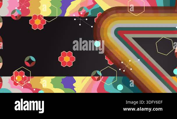 Retro 70s Background animation with Groovy 1970s art video ...