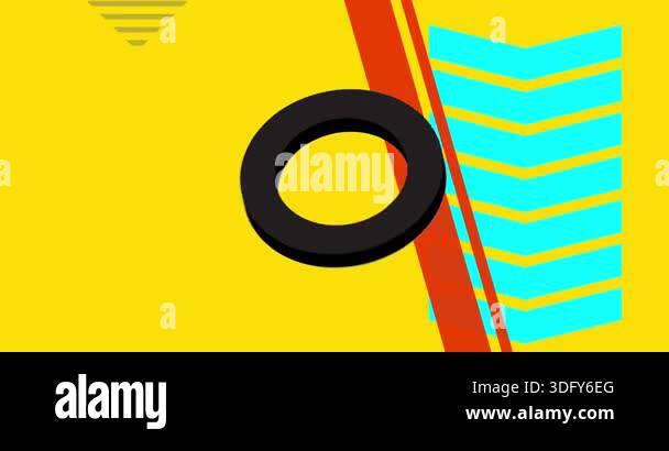 Geometrical graphic retro theme background animation with place for ...