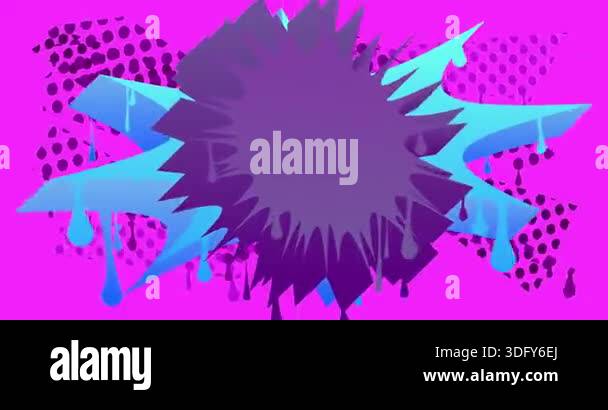 Graffiti speech bubble animation. Abstract modern Messaging sign street ...