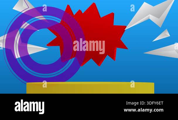 Mockup product display animation, cylinder pedestal podium. Stage ...