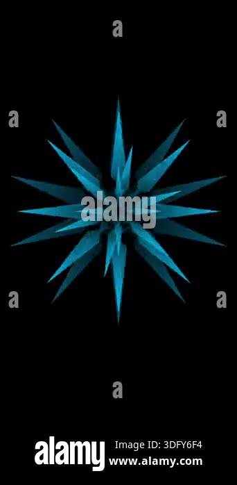 Abstract blue light animation spinning with a black vertical screen ...