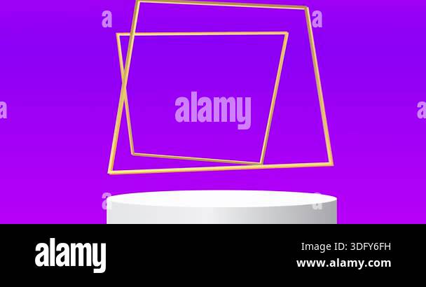 Mockup product display animation, cylinder pedestal podium. Stage ...