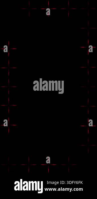 red star frame background animation on a black vertical screen with ...