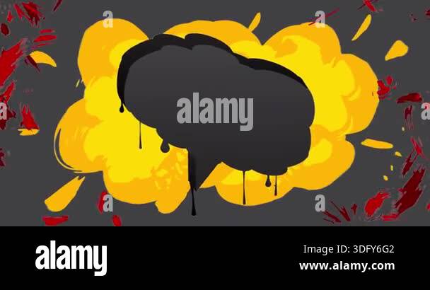 Graffiti speech bubble animation. Abstract modern Messaging sign street ...