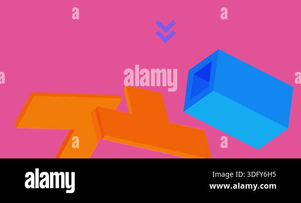 Geometrical graphic retro theme background animation with place for ...