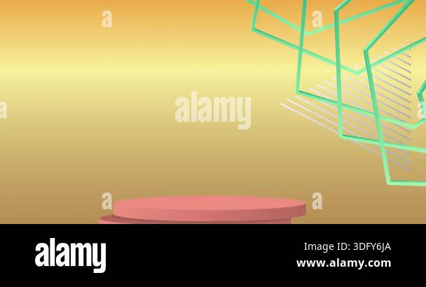 Mockup product display animation, cylinder pedestal podium. Stage ...