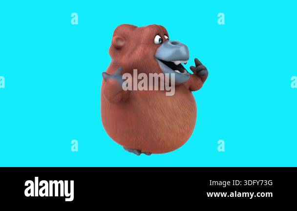 3D animated Orangutan character dancing against blue background Stock ...