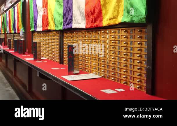 Tokyo, Japan- 16 Dec 2025: Omikuji drawers at Sensoji Temple in Tokyo ...