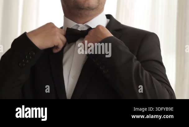 Wedding morning preparing groom Stock Video Footage - Alamy
