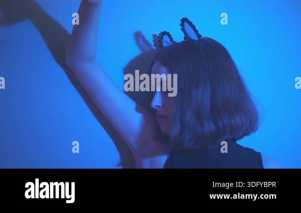 psychedelic woman is posing Stock Video Footage - Alamy