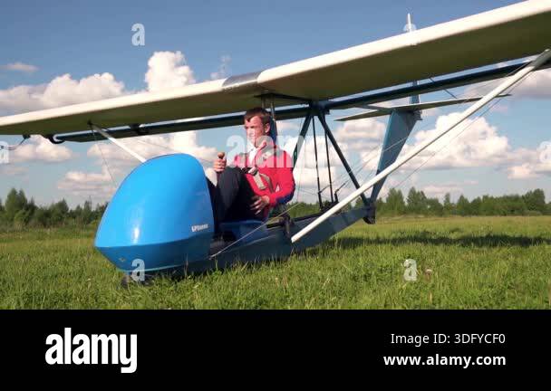 Setting balance of an old airplane Stock Video Footage - Alamy