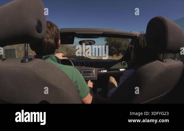 The happy couple in the cabriolet Stock Video Footage - Alamy