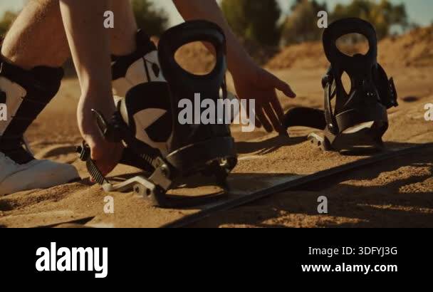 professional sandboarders run in desert, extreme sport Stock Video ...