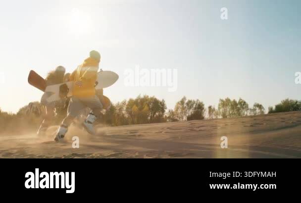 Three cheerful multiratial friends enjoying summer vacation. Young ...