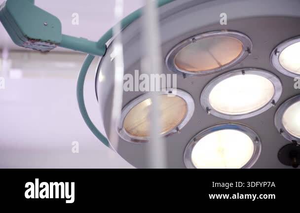 Medical bright equipment hospital operating lamp. Surgery light ...