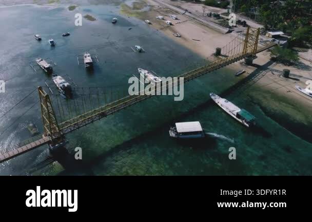 Amazing background of trees, sand coast and clear water. Drone shot ...