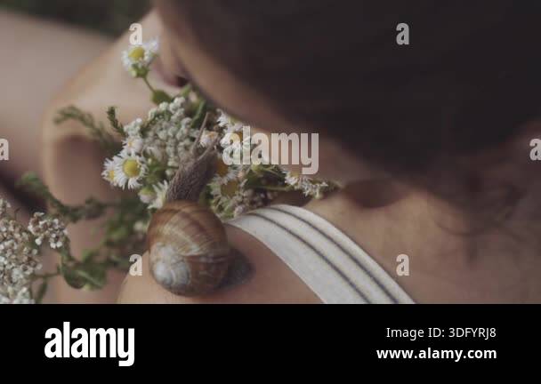 Concept of nature, cosmetology, spa, beauty. Woman holding bouquet of ...