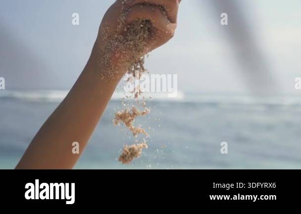 Time is running like sand through your fingers. Time, travel concept ...