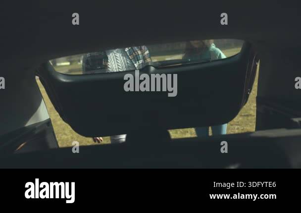 Cute hiker couple of young millennials on their roadtrip after ...