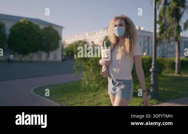 Pandemic shopping. Social distance for prevent outbreak. Another life ...