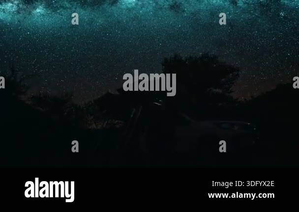 Astronomy Namibia starry landscape, travel in galaxy. Night timelapse ...