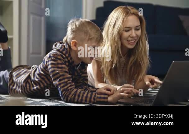 Home school education and parents teaching kids at home. Social ...