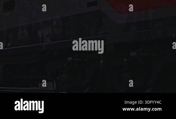 Train passing by in orange sunset. A train driver, a professional ...